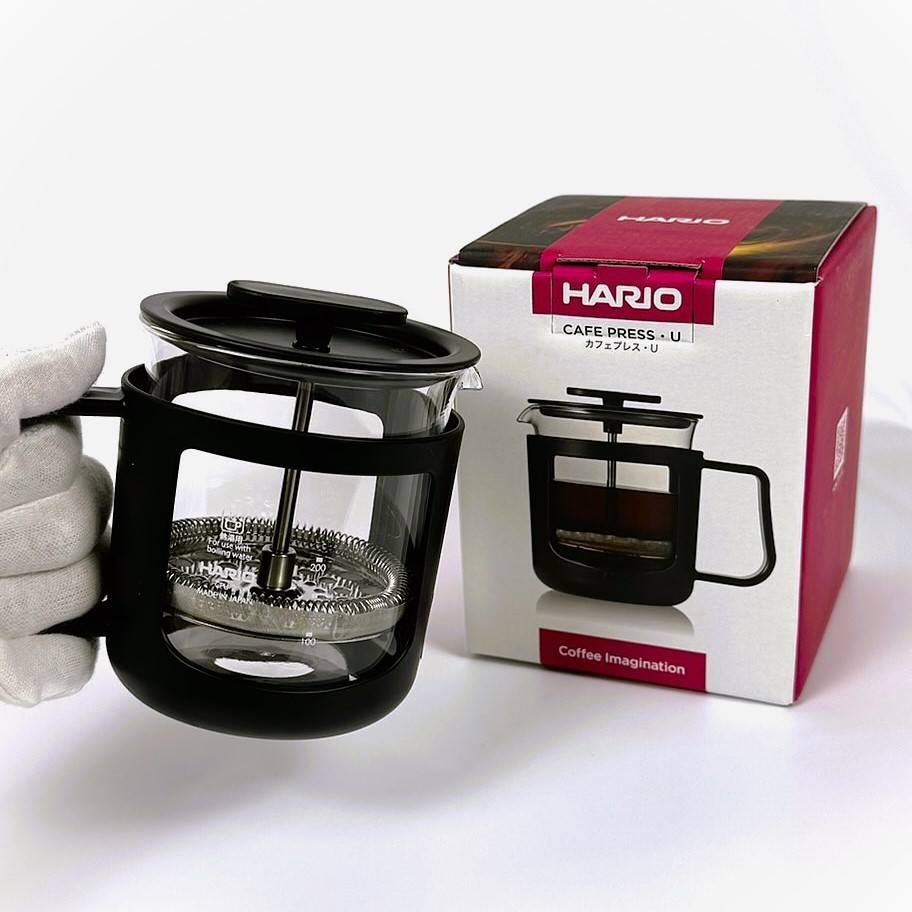 HARIO Cafe Press U French Press Tea Coffee Heat-Resistant Glass ...