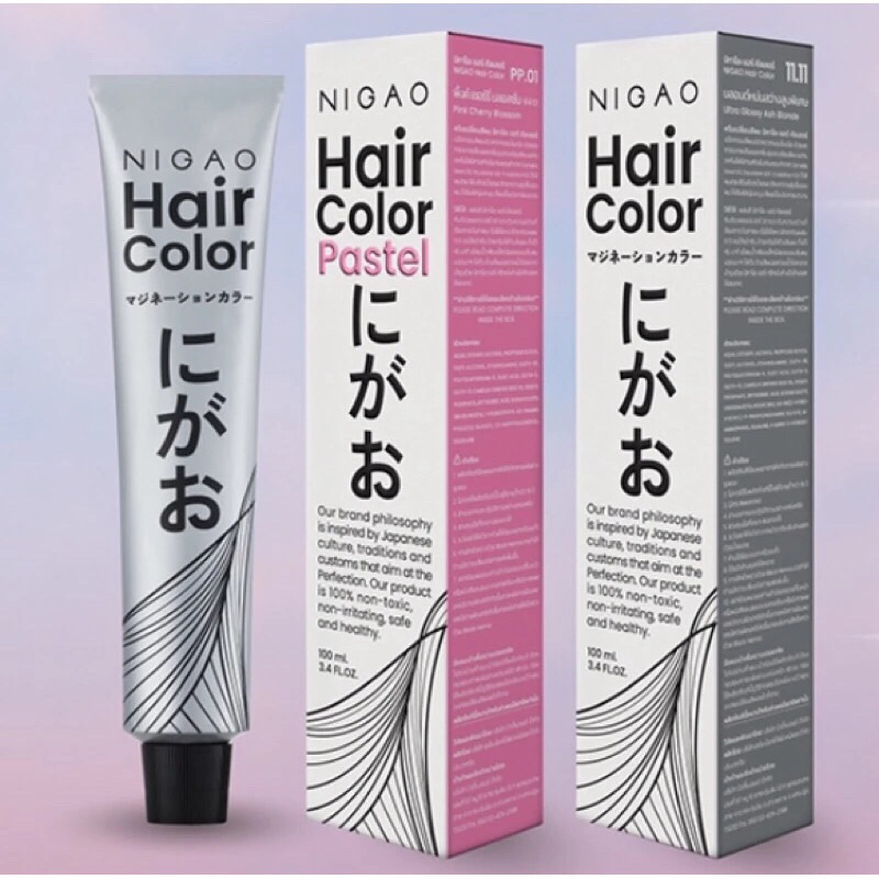 Nigao Hair Color 100ml + Developer 150ml สีนิกาโอะ แฮร์ คัลเลอร์ ...