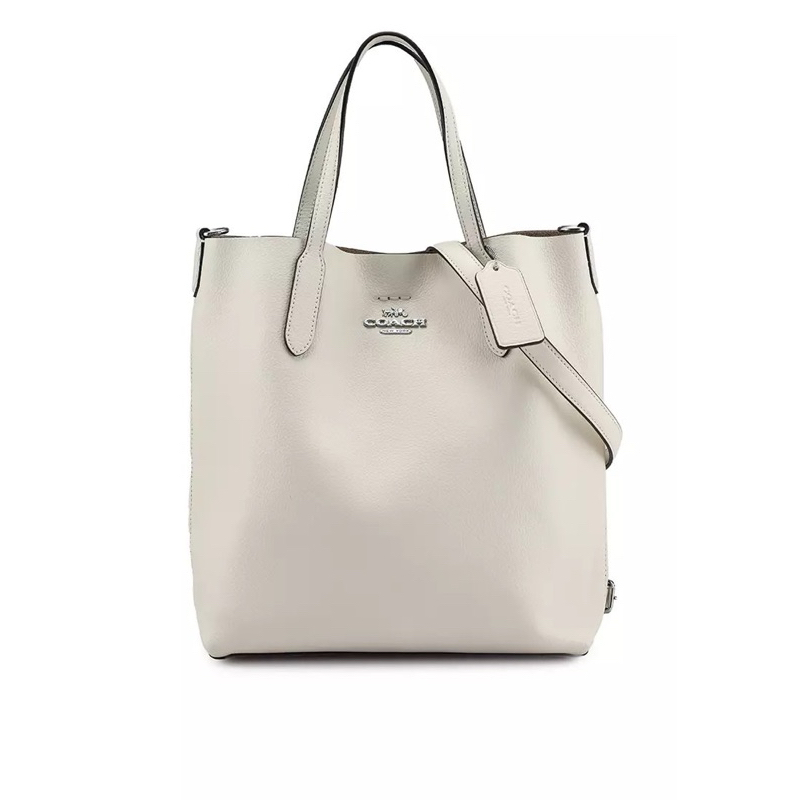 Coach cp036 Tote หนังนุ่มทั้งใบ สีchalkมีสายสะพายยาวถอดได้ค่ะ | Shopee ...