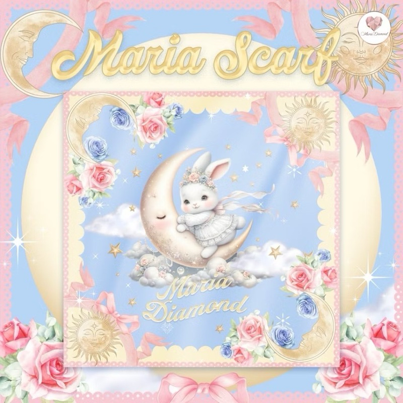 Maria Diamond ผ้าพันคอสีฟ้ากระต่าย สินค้าใหม่ มือ 1 | Shopee Thailand