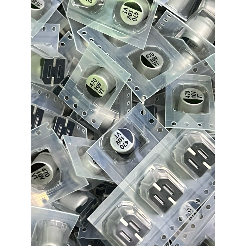 แพ็ค5ตัว อลูมิเนียม Electrolytic Capacitor 470uf 10V capacitor smd ...