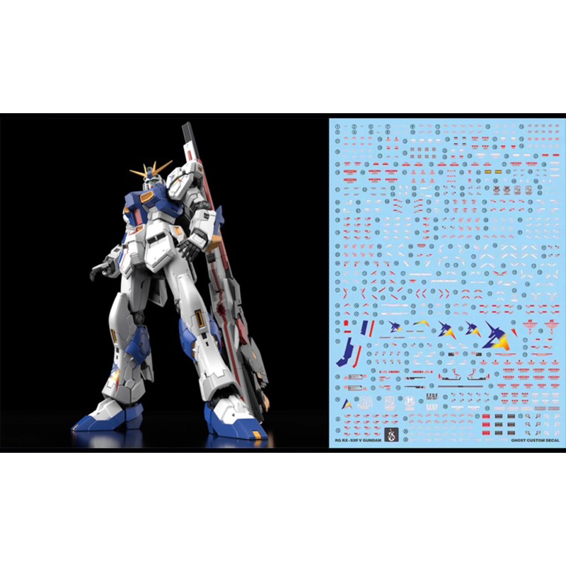 ดีคอลน้ำ DECAL [GHOST] RG 1/144 RX-93FF Nu sideF สะท้อนแสงแบล็คไลด์ ...