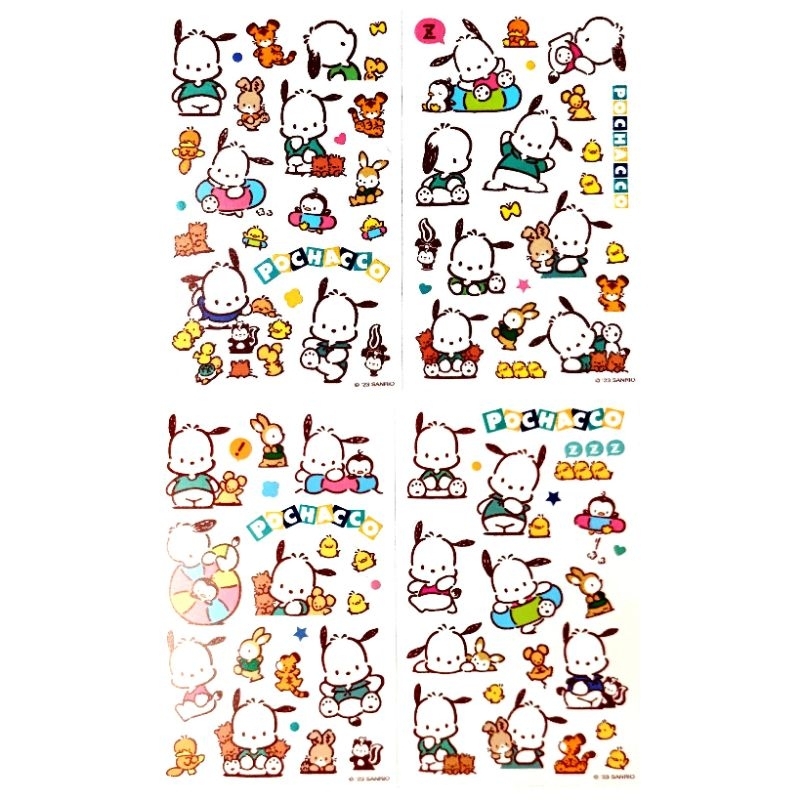 Set Stickers ลิขสิทธิ์แท้ ชุด Pochacco จาก SANRIO 1 ชุด มี 4 แผ่น ...