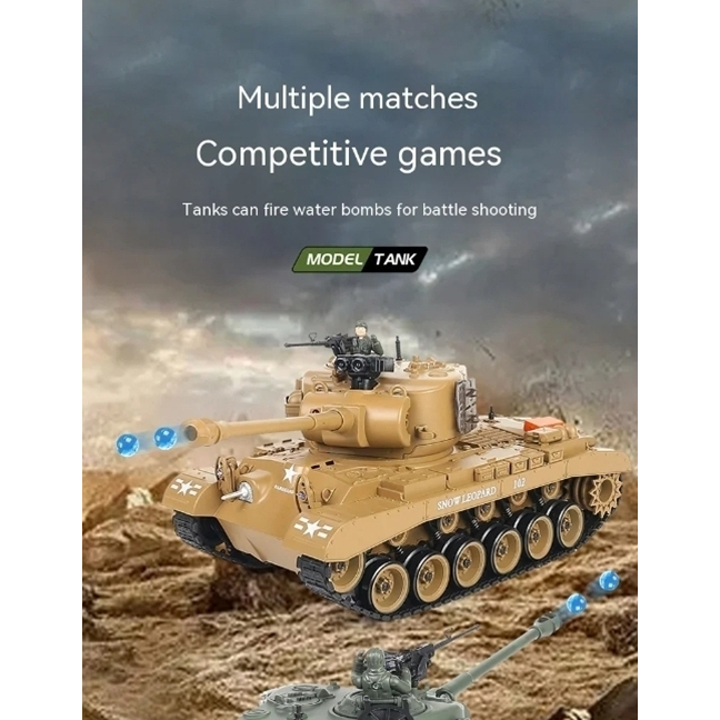 รถบังคับ BATTLE TANK M26 Pershing Army Tank Car ZY021-815 1/18 RC 2 ...