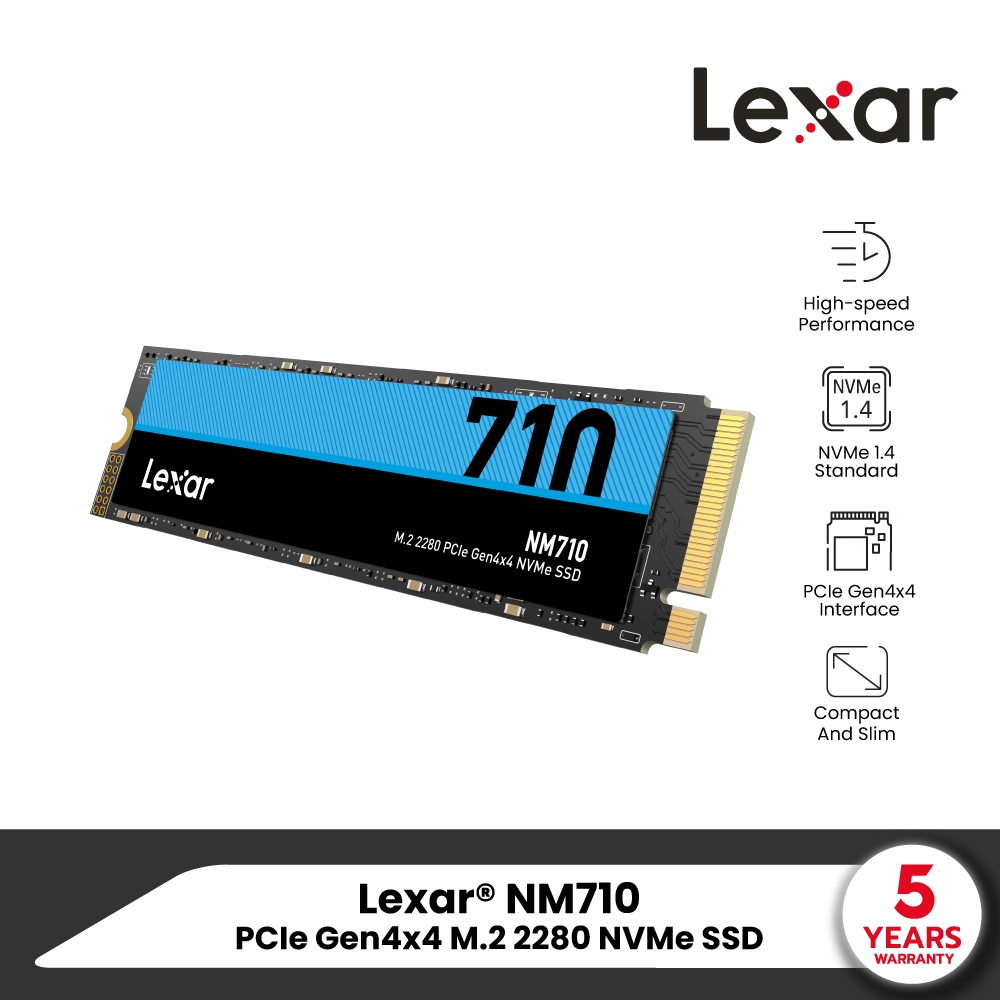 Lexar NM710 M.2 2280 PCIe Gen4x4 NVMe SSD 1TB (เอสเอสดีภายใน) Read ...