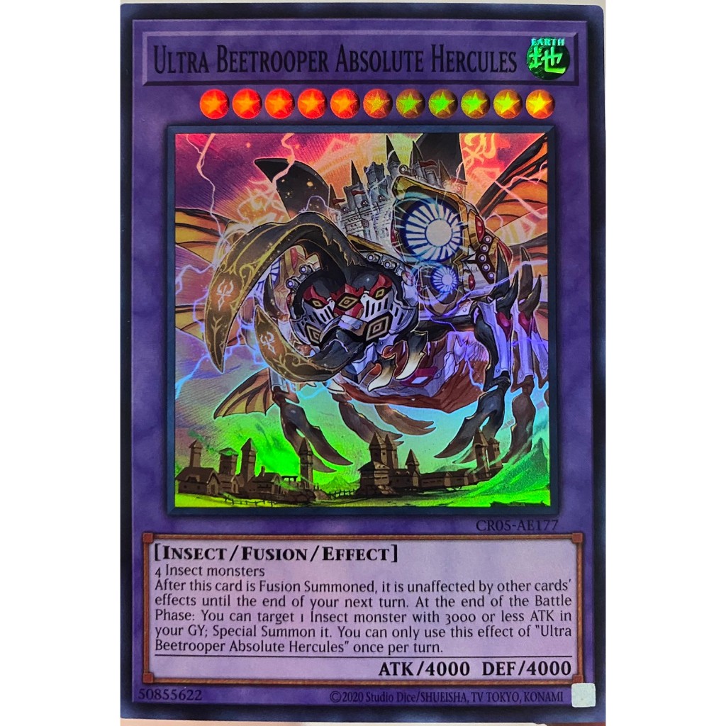 Yugioh Asia-Eng [CR05-AE177] Ultra Beetrooper Absolute Hercules (Super Rare) การ์ดยูกิแท้ถูก ...