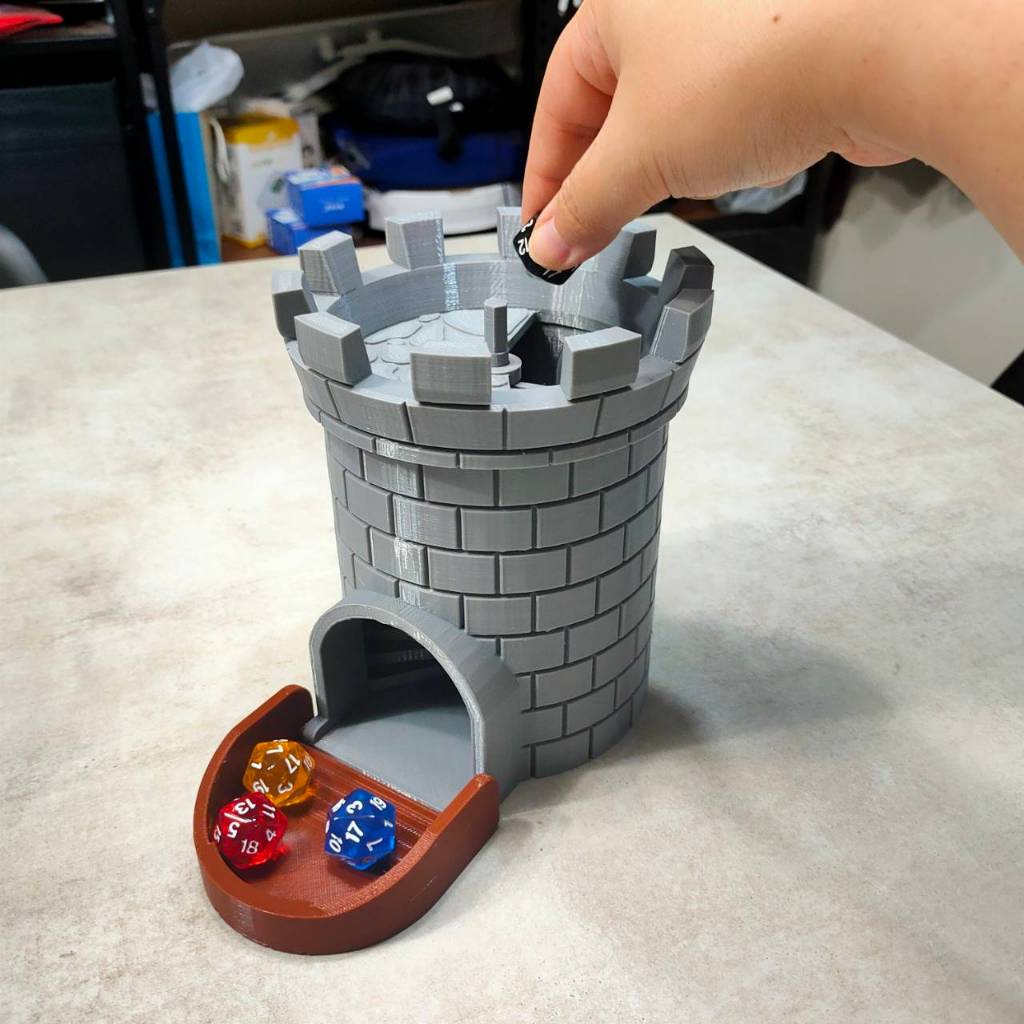 [3D Print] Dice Tower with Secret Chamber for Dice Storage หอคอยทอย ...