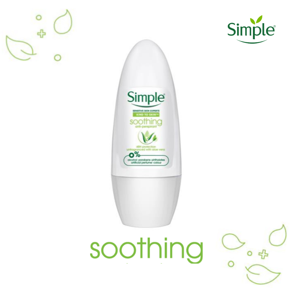 [แพ็ค2ขวด] SIMPLE DEODORANT & ANTI PERSPIRANT 45MLโลออนผลิตภัณฑ์ระงับ ...