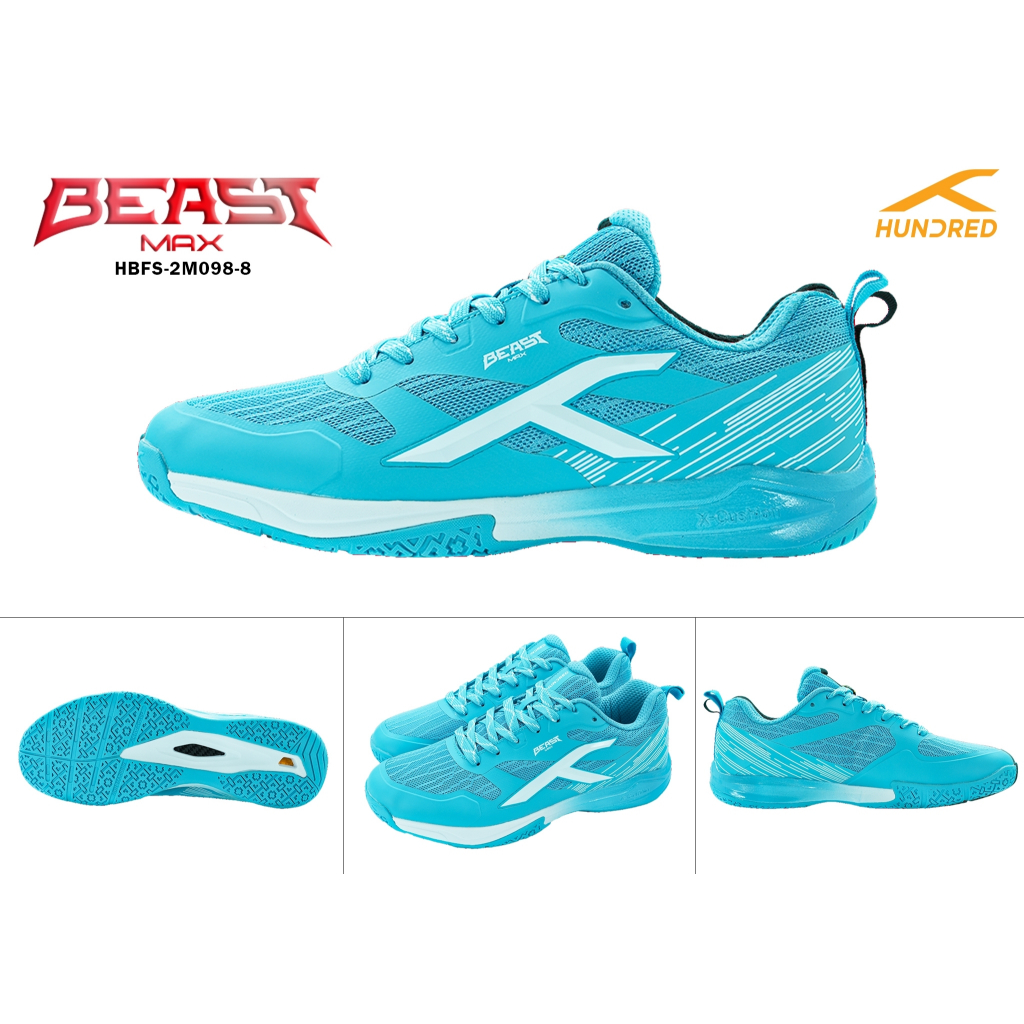 HUNDRED BEAST MAX (HBFS-2M098-8) BLUE/WHITE badminton Shoe รองเท้า ...