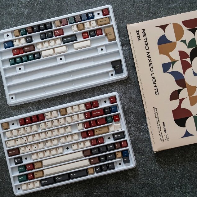 [In-stock] Keykobo Retro Mixed Lights R2 Keycap Set ชุดคีย์แคปแบบ ABS ...