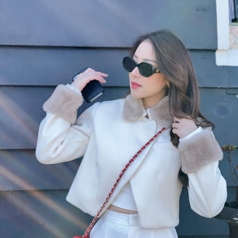 [Coatto.bkk] เสื้อแจ็กเก็ตวูลทรงสั้น (เฟอร์ที่ปก และปลายแขน สามารถถอดออกได้) (C103) | Shopee ...