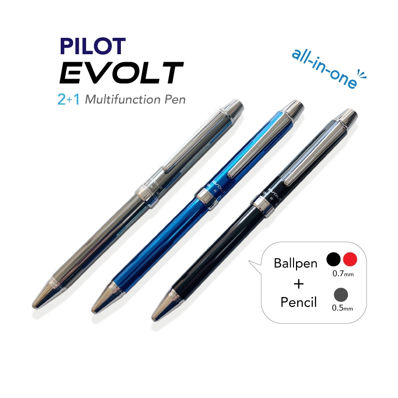 Pilot Evolt Multi-Function Ballpen 0.7 มม. สีดําและสีแดง + ดินสอกด 0.5 ...