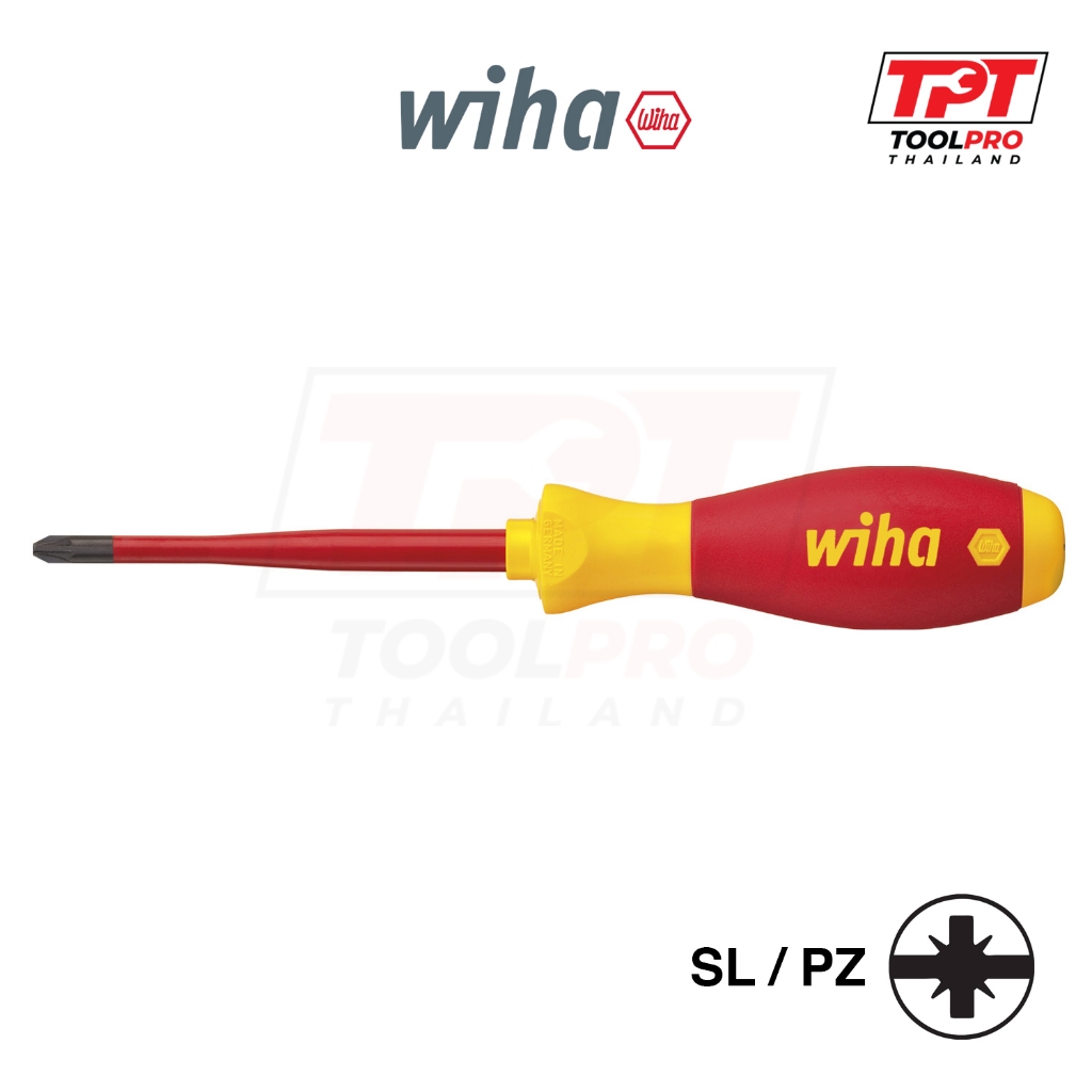 Wiha ไขควงหัว Slim VDE SoftFinish electric slimFix PlusMinus/Pozidriv ...