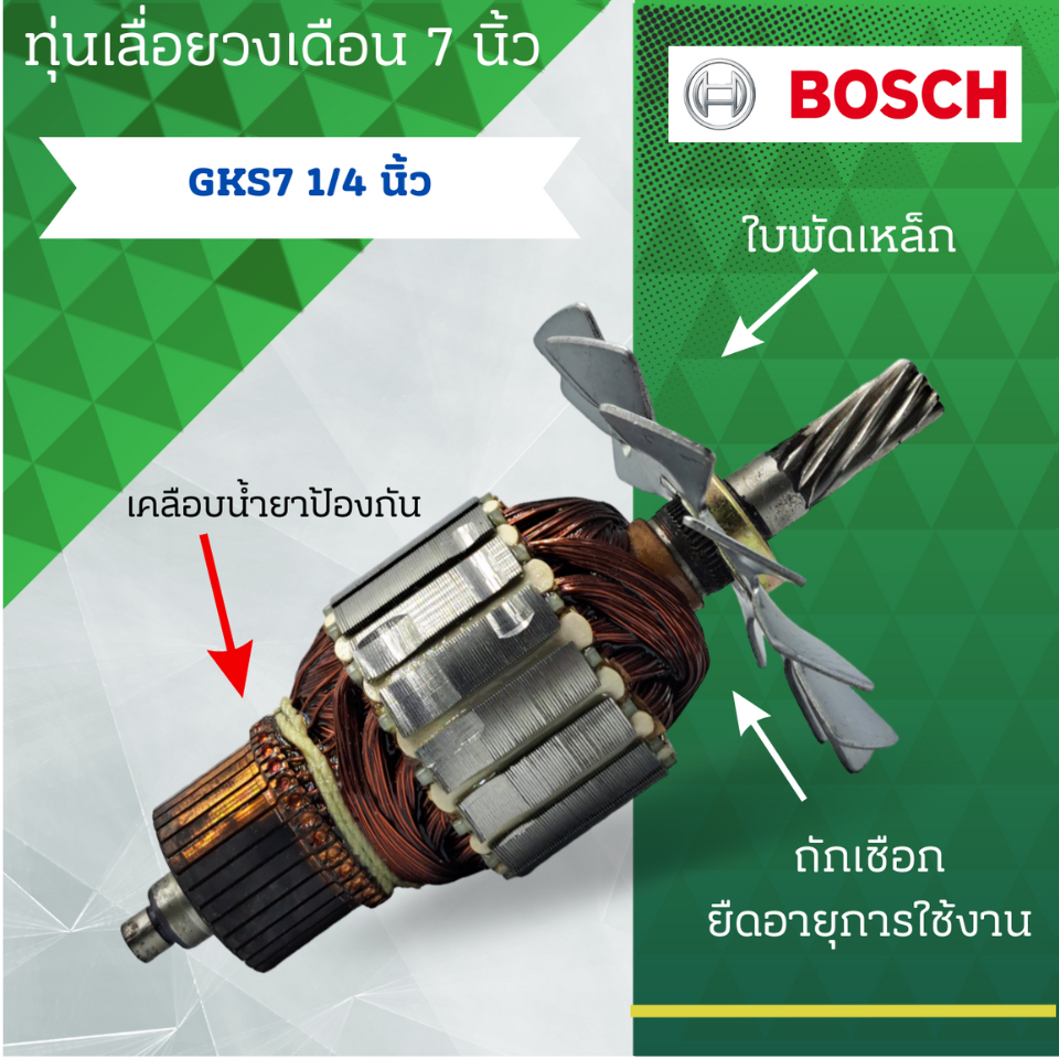 ทุ่นเลื่อยวงเดือน 7 นิ้ว บ้อช Bosch รุ่น GKS 7 1/4" อะไหล่ทดแทน สินค้า ...