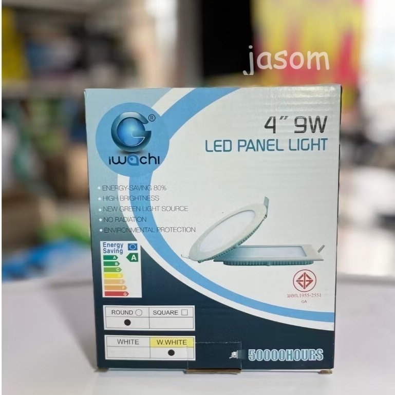 โคมติดลอย โคมติดเพดาน เหลี่ยม ยี่ห้อ IWACHI รุ่น LED PANEL LIGHT มีขอบ ...