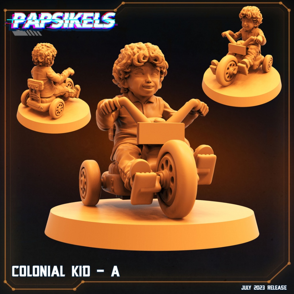 Colonial Kid [A] - Vs Humans - Humanoid Human / 32mm scale 3D printed ...