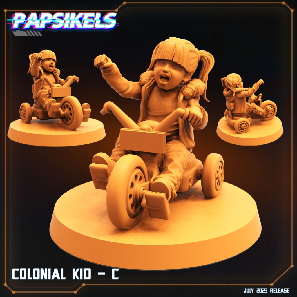 Colonial Kid [C] - Vs Humans - Humanoid Human / 32mm scale 3D printed ...