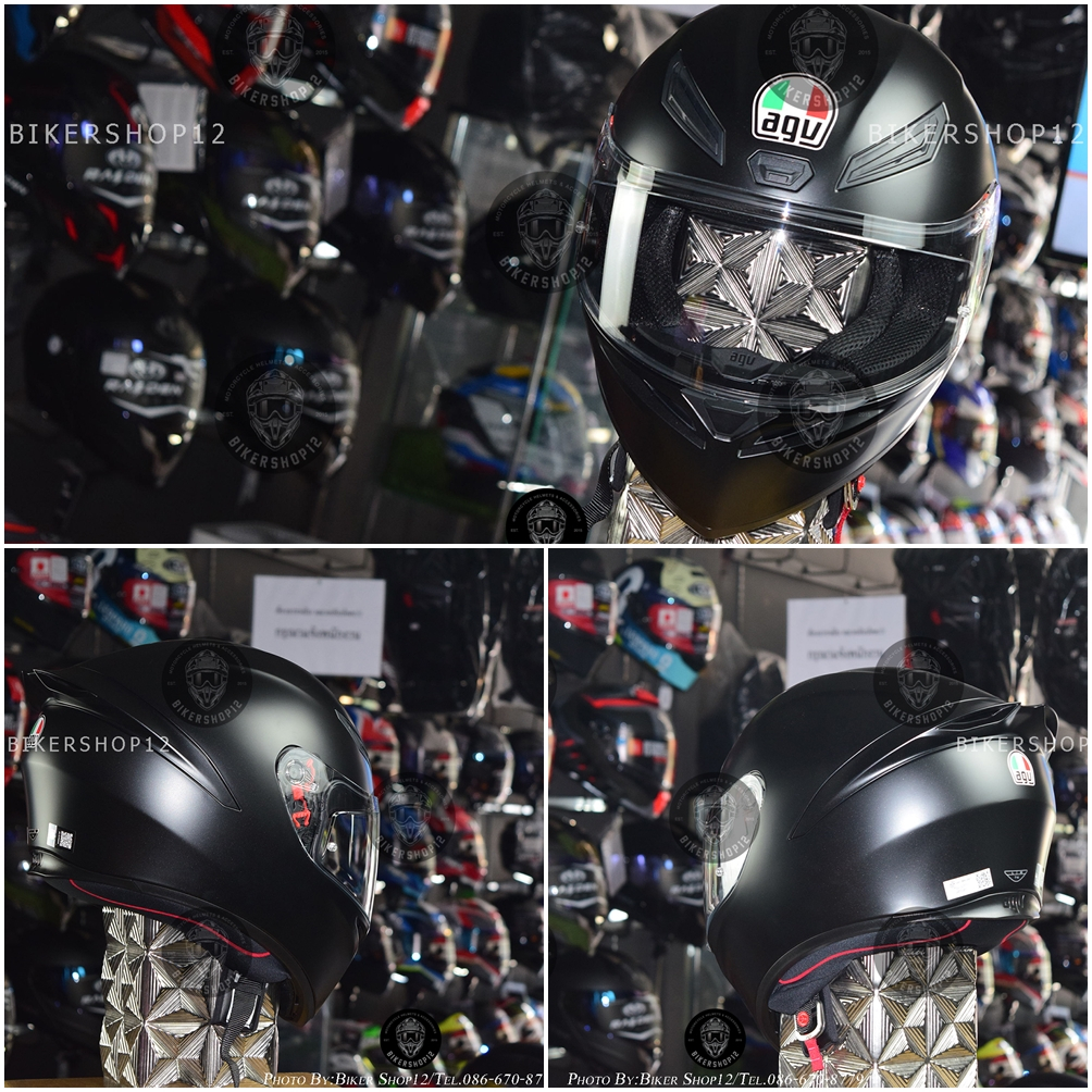 หมวกกันน็อคAGV K1S สีดำด้าน ไม่มีแว่น (สินค้าเป็นของแท้ ไม่ใช่สินค้า ...
