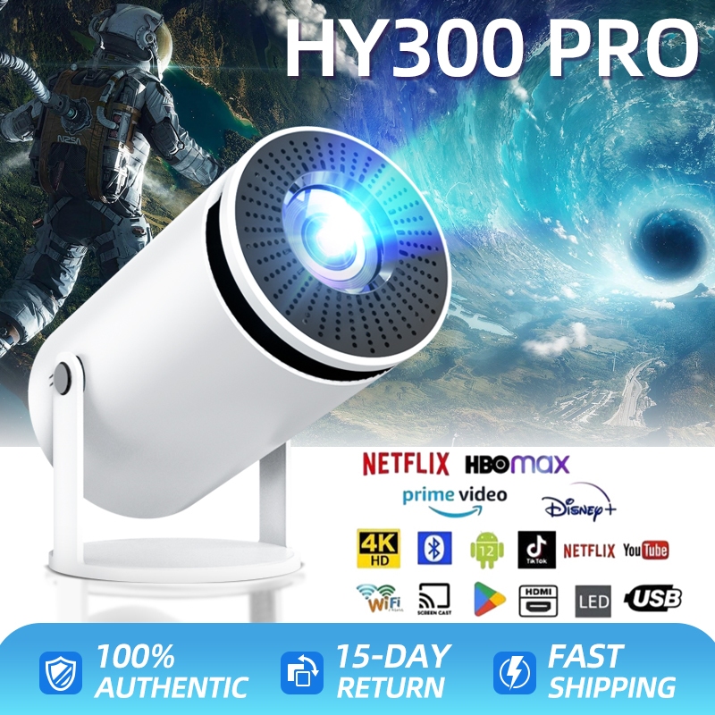 HY300 PRO Android 11.0 โปรเจคเตอร์ Mini Projector 4k LCD 6000 lumens ...