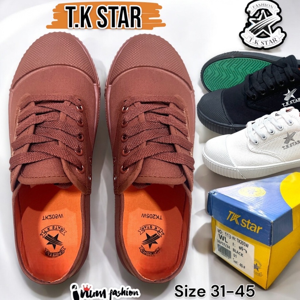 NFshoes รองเท้าผ้าใบนักเรียน ทีเค สตาร์ TK Star รุ่น TK205 รองเท้า ...
