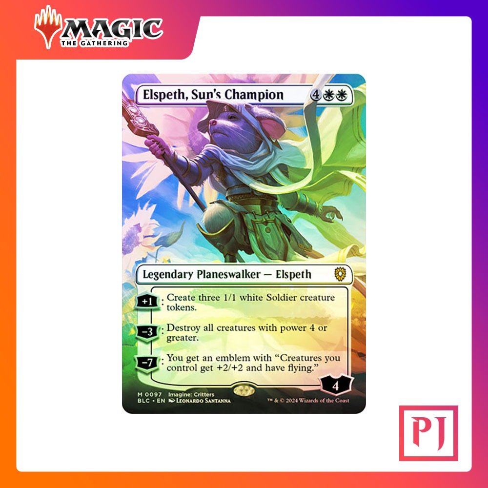 [MTG] Elspeth, Sun's Champion (Borderless) [BLB] [WHITE] [MYTHIC] [FOIL ...