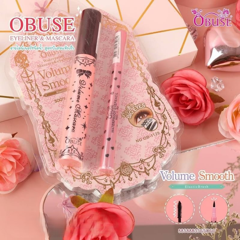 OB-1129 OBUSE EYELINER&MASCARA โอบิวซ์ อายไลเนอร์และมาสคาร่า มาเป็นคู่ ...