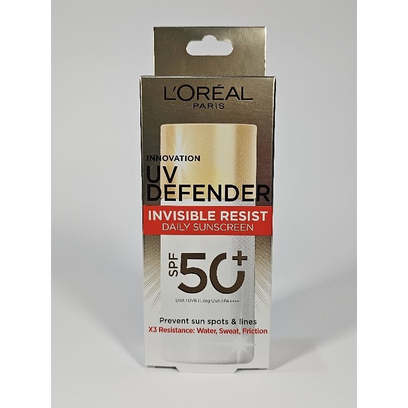 [ของแท้ กล่องบรรจุใหม่] L'Oreal UV Defender Invincible Resist Daily ...