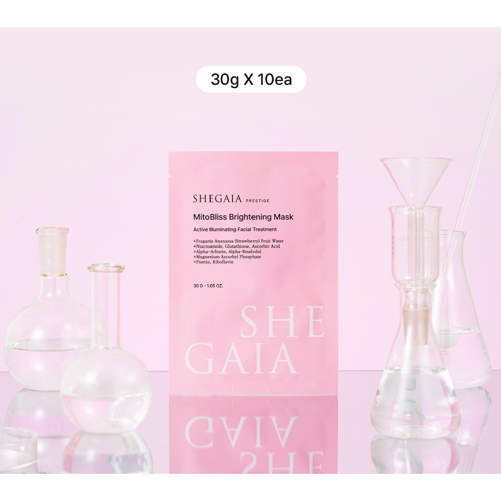 (🌼แท้ / พร้อมส่ง🌼) SHEGAIA MitoBliss Brightening Mask [ ยกกล่อง 10 แผ่น ...