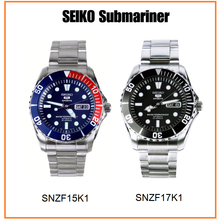 นาฬิกา SEIKO 5 Sport Submarine Automatic รุ่น SNZF17K และ SNZF15K1 ...