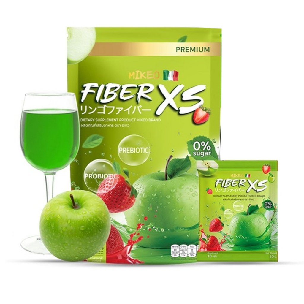น้ำชงมิเกว ไฟเบอร์ ถุงเขียว 30ซอง Mikeo Fiber XS มิเกะโอะ พรีไบโอติก โ ...