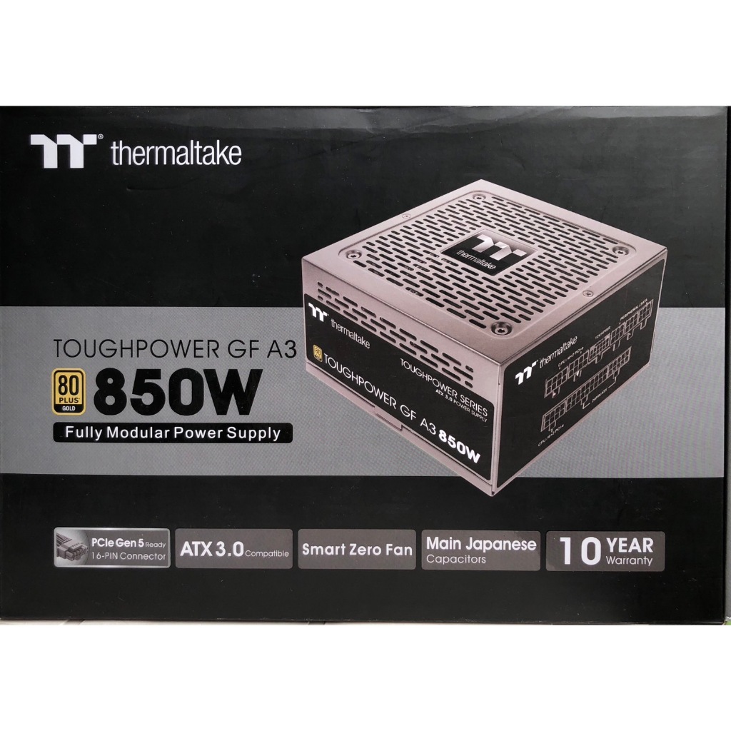 POWER SUPPLY (อุปกรณ์จ่ายไฟ) THERMALTAKE TOUGHPOWER GF A3 GOLD 850W - 850W 80 PLUS GOLD (BLACK ...