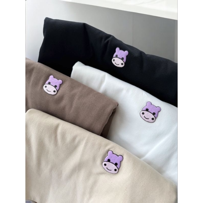 LAYLY เสื้อยืดโอเวอร์ไซส์สกรีนนูน อก 44-46 นิ้ว (ป้าย WHALE MINIMAL ...