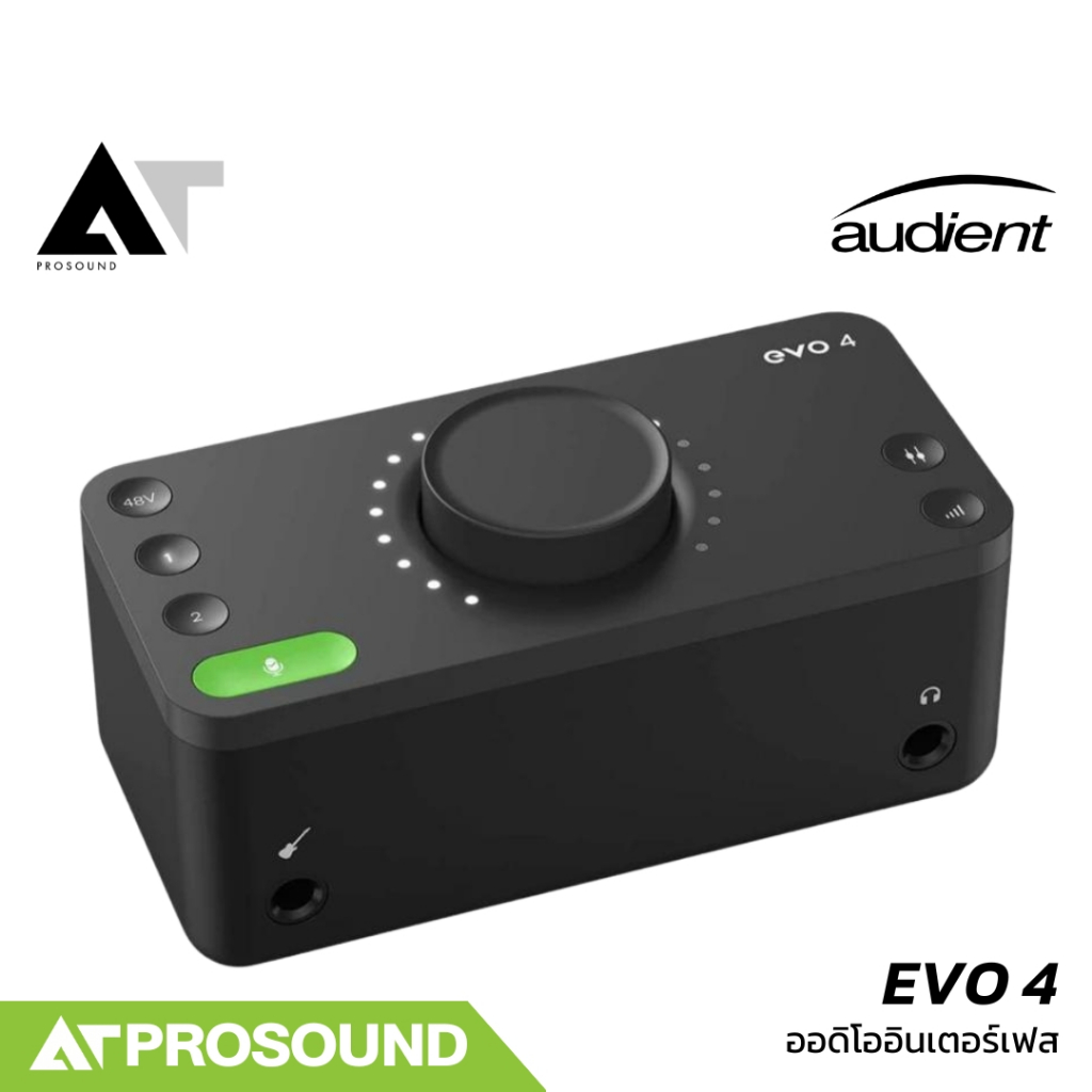 Audient EVO 4 ออดิโออินเตอร์เฟส 2in/2out ความละเอียด 24-bit/96kHz ปรับ Gain ไมค์อัตโนมัติ ...