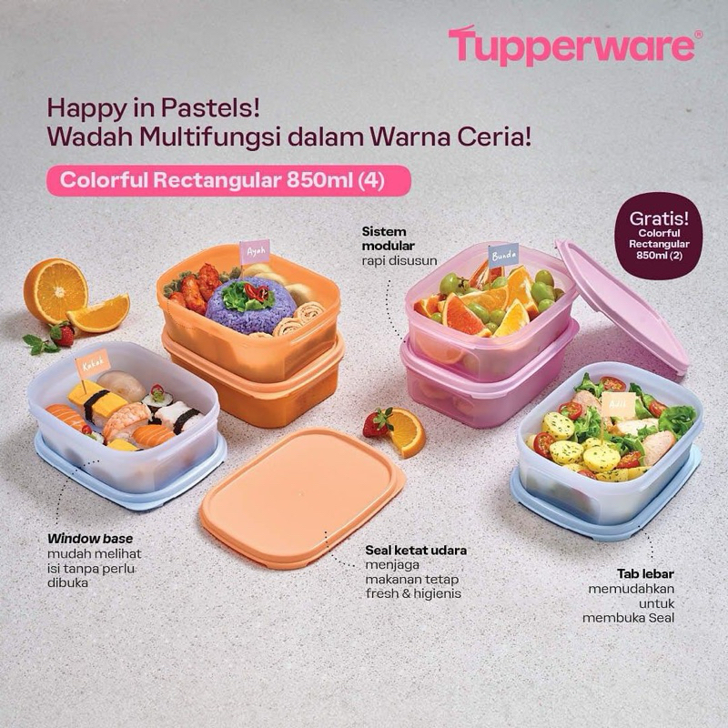 Tupperware รุ่น กล่อง modular rt 850 ml. (1 ใบ) | Shopee Thailand