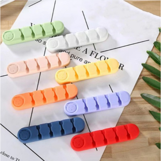 AB001 ที่จัดระเบียบสายไฟ ทีเก็บสายซิลิโคน จัดระเบียบสายชาร์จ ขนาด 4 ช่อง | Shopee Thailand