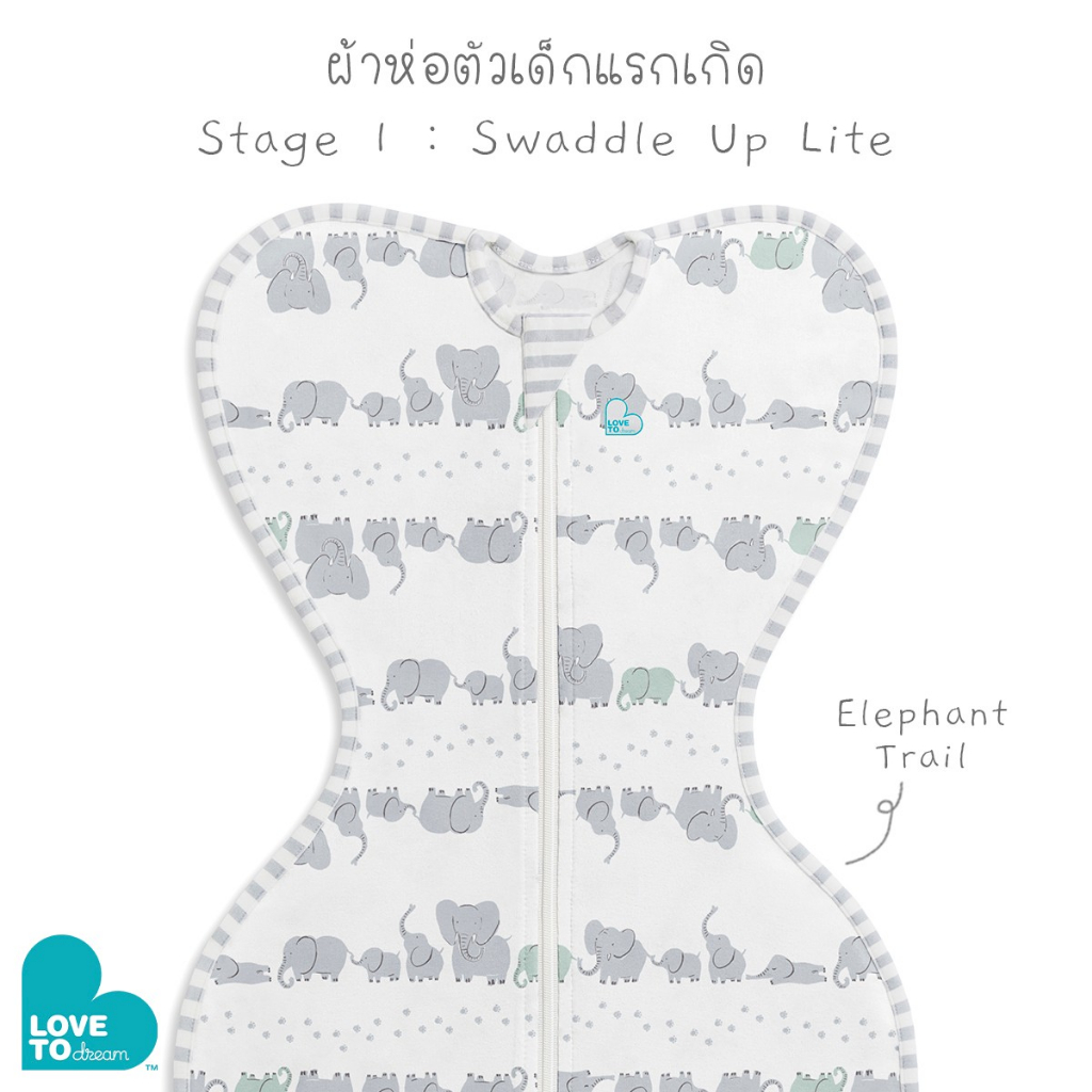 LOVE TO DREAM ผ้าห่อตัวเด็กแรกเกิดสำเร็จรูป รุ่น DesCo LITE | Shopee ...