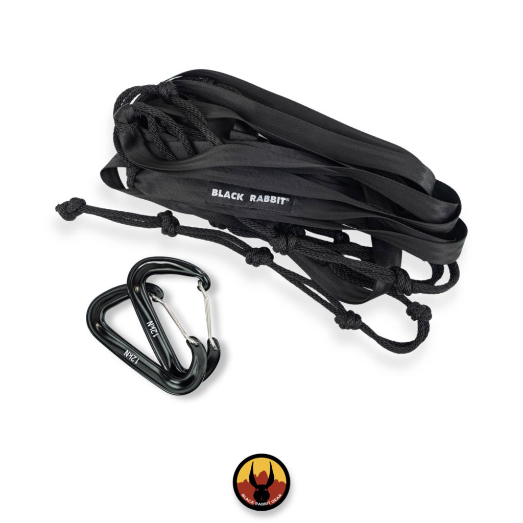 เชือกเปล + คาราบิเนอร์ อุปกรณ์ผูกเปล Black Rabbit Gear (Nylon Safety ...