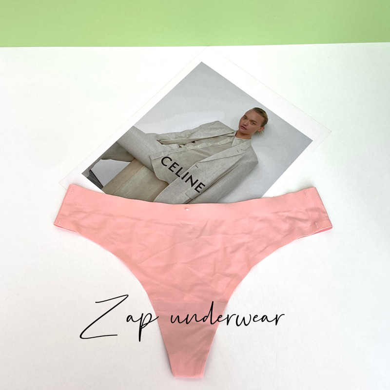 G-string Tong จีสตริง ไร้ขอบสีพื้น เนียนเรียบใส่สบาย Freesize(009 ...