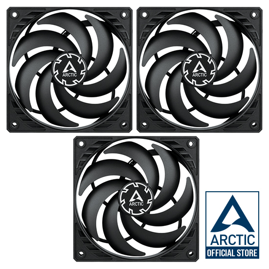 [Arctic Official Store] ARCTIC P12 PWM PST SLIM BLACK 3 PACKS (Computer ...