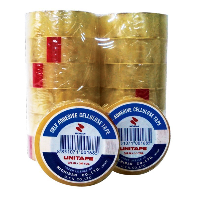 UNITAPE เทปใส 3/4 นิ้ว x ยาว 36 หลา แกนเล็ก 1 นิ้ว | Shopee Thailand