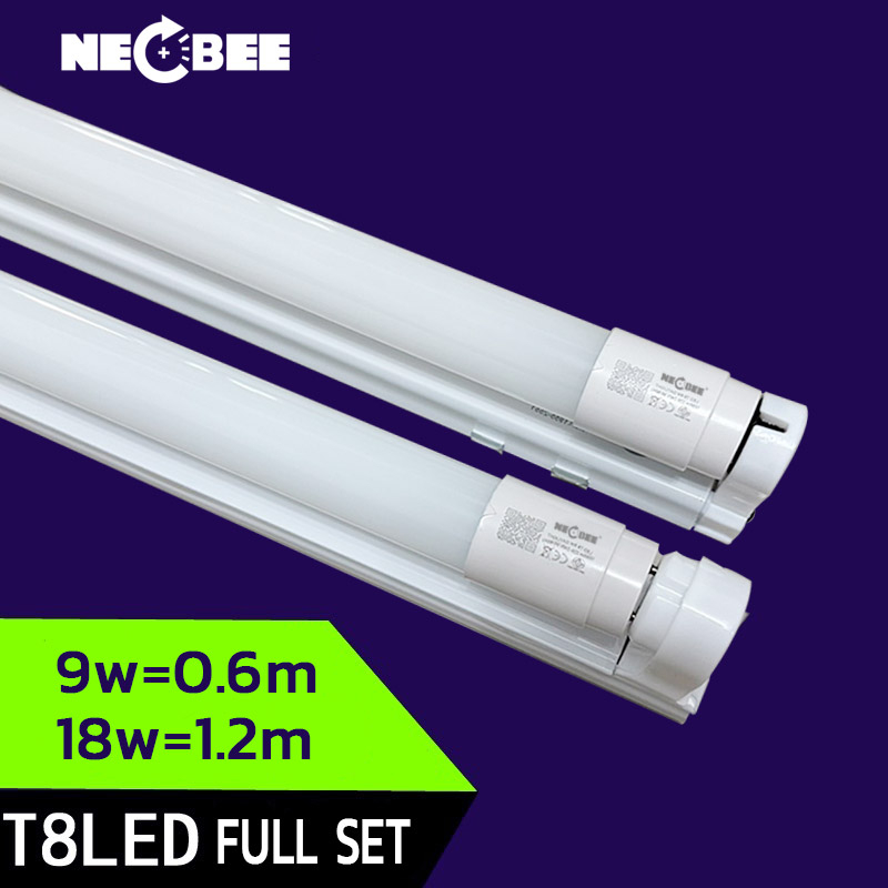 NEOBEE หลอดไฟแก้วพร้อมราง T8 LED FULL SET สว่างถนอมสายตา | Shopee Thailand