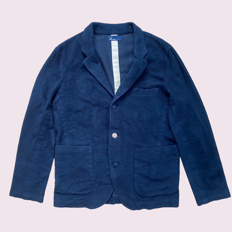 Fred Perry Fleece Blazer Suit Jacket | Shopee Thailand