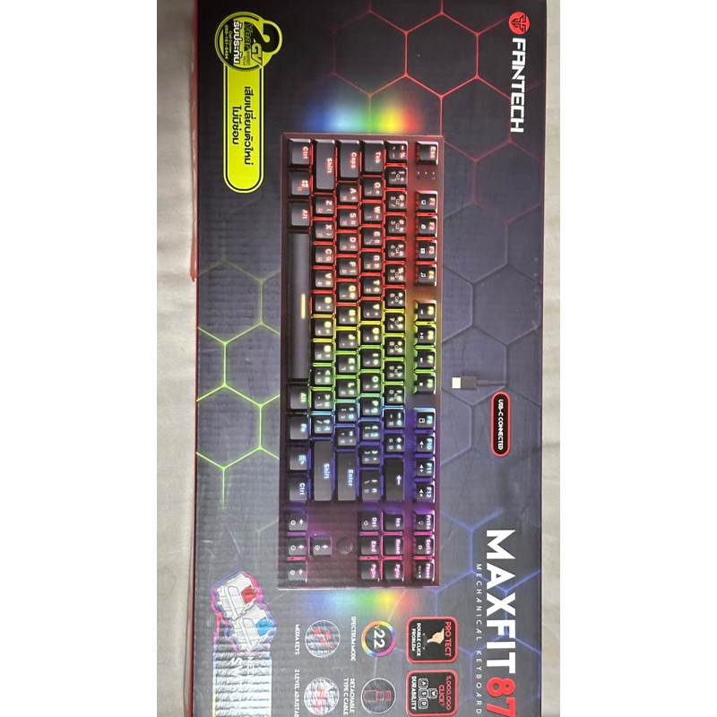 keyboard mechanical fantech maxfit87 blue switch มือสอง ประกันเหลือ ...