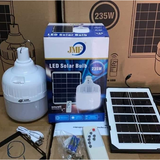 หลอดไฟชาร์จพลังงานโซล่าเซลล์ JMF 235wแสงขาว #ค่าไฟ0บาท ระบบเปิด-ปิด อัตโนมัติ | Shopee Thailand