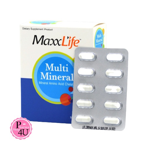 MaxxLife Multi Mineral อาหารเสริมวิตตามินรวมบำรุงร่างกาย 30 เเคปซูล (1 ...