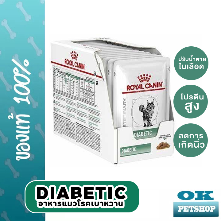 EXP11/25 Royal canin diabetic pouch cat 12 ซอง อาหารเปียกสำหรับแมว ...