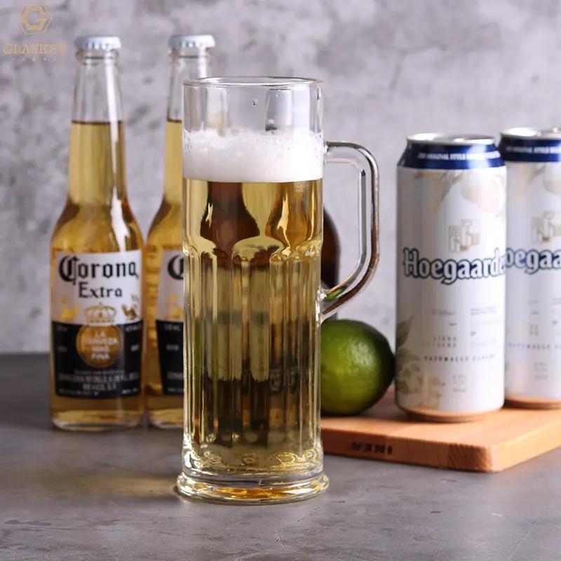 แก้วทรงสูง แก้วบอโรซิลิเกตทรงเรียว ใส่เบียร์เย็นๆ 620ML. สำหรับดื่มน้ำใสพร้อมหูจับ สำหรับบาร์ ...