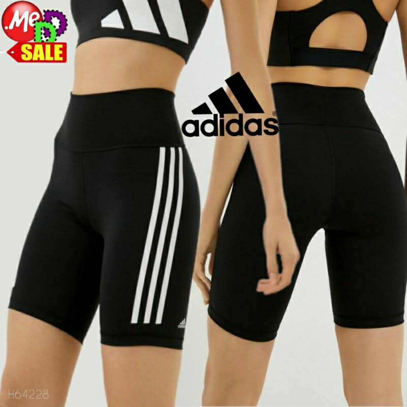 ADIDAS - ใหม่ กางเกงรัดรูปเอวสูง เทรนนิ่ง/ ปั่นจักรยาน HIGH-RISE OPTIME ...