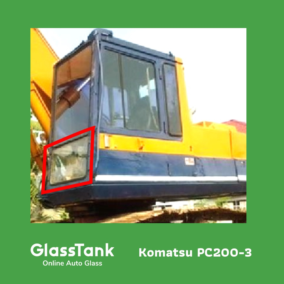 กระจกหน้าแผ่นล่าง โคมัตสุ Komatsu PC200-3 กระจกแม็คโคร | Shopee Thailand
