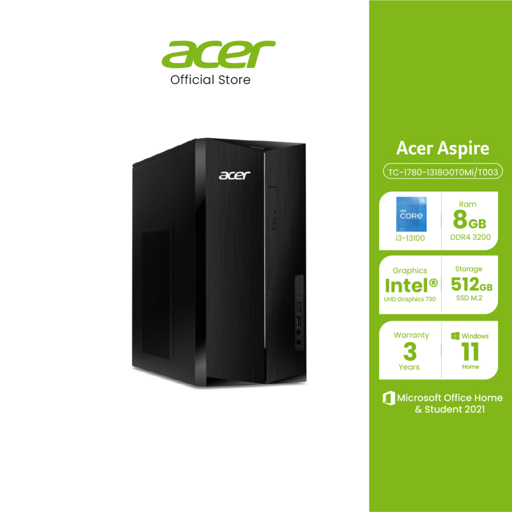 ACER Aspire TC-1780-1318G0T0Mi/T003 / i3-13100 / 8GB / SSD 512GB ...